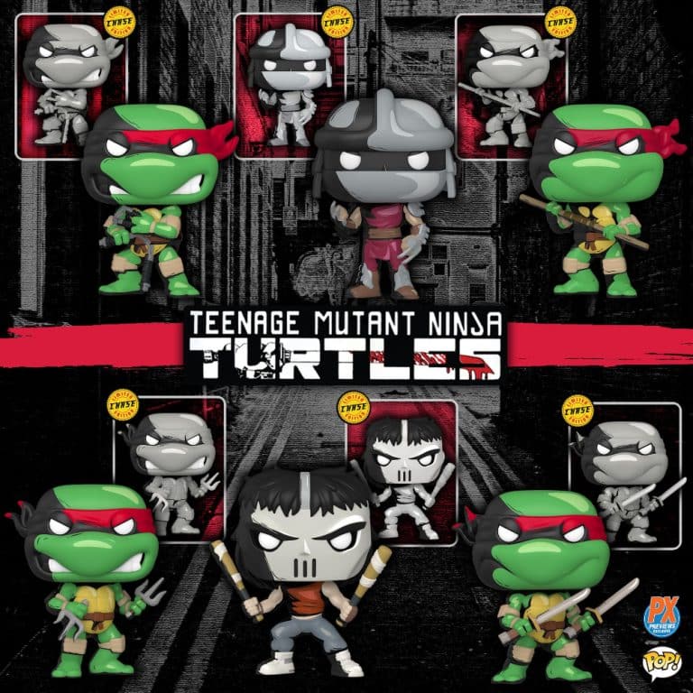 12 NEW Pops! TMNT With Black & White Chase - PX Exclusives