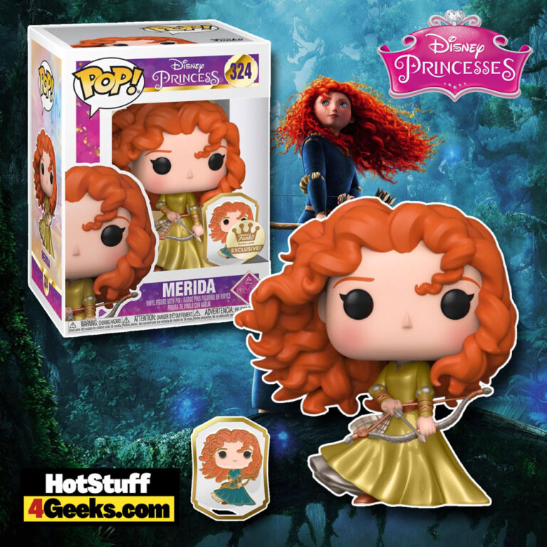 2022 NEW Ultimate Princess Merida (Gold) with Pin Funko Pop!