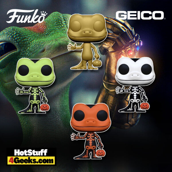 2022 NEW Halloween SkeletonGeico Gecko Funko Pops!