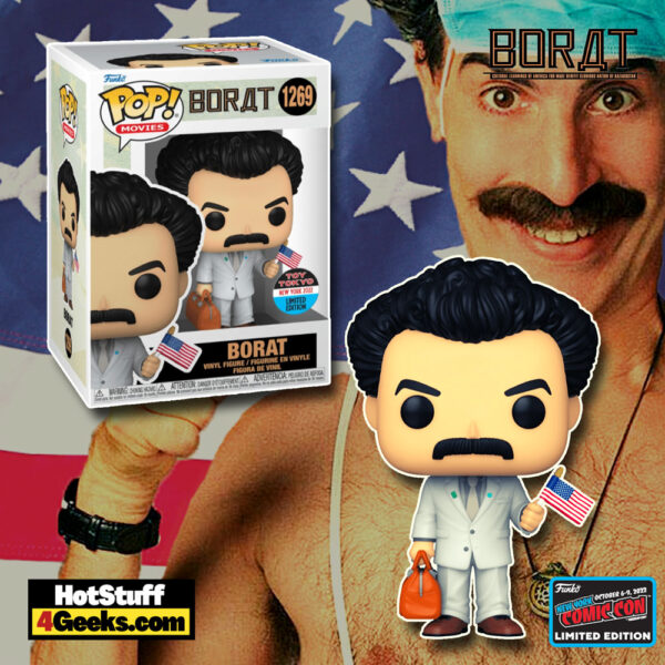 Funko NYCC 2022: Borat with Flag and Suit Funko Pop!