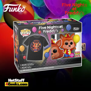 2023 NEW FNaF - Balloon Foxy (Flocked) Funko Pop! and Tee