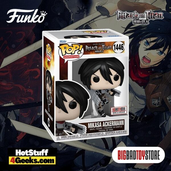2023 NEW Attack on Titan: Mikasa Ackerman (Metallic) Funko Pop!